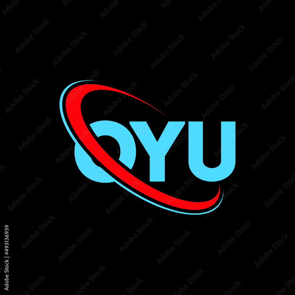 OYU logo. OYU letter. OYU letter logo design. Initials OYU logo linked ...