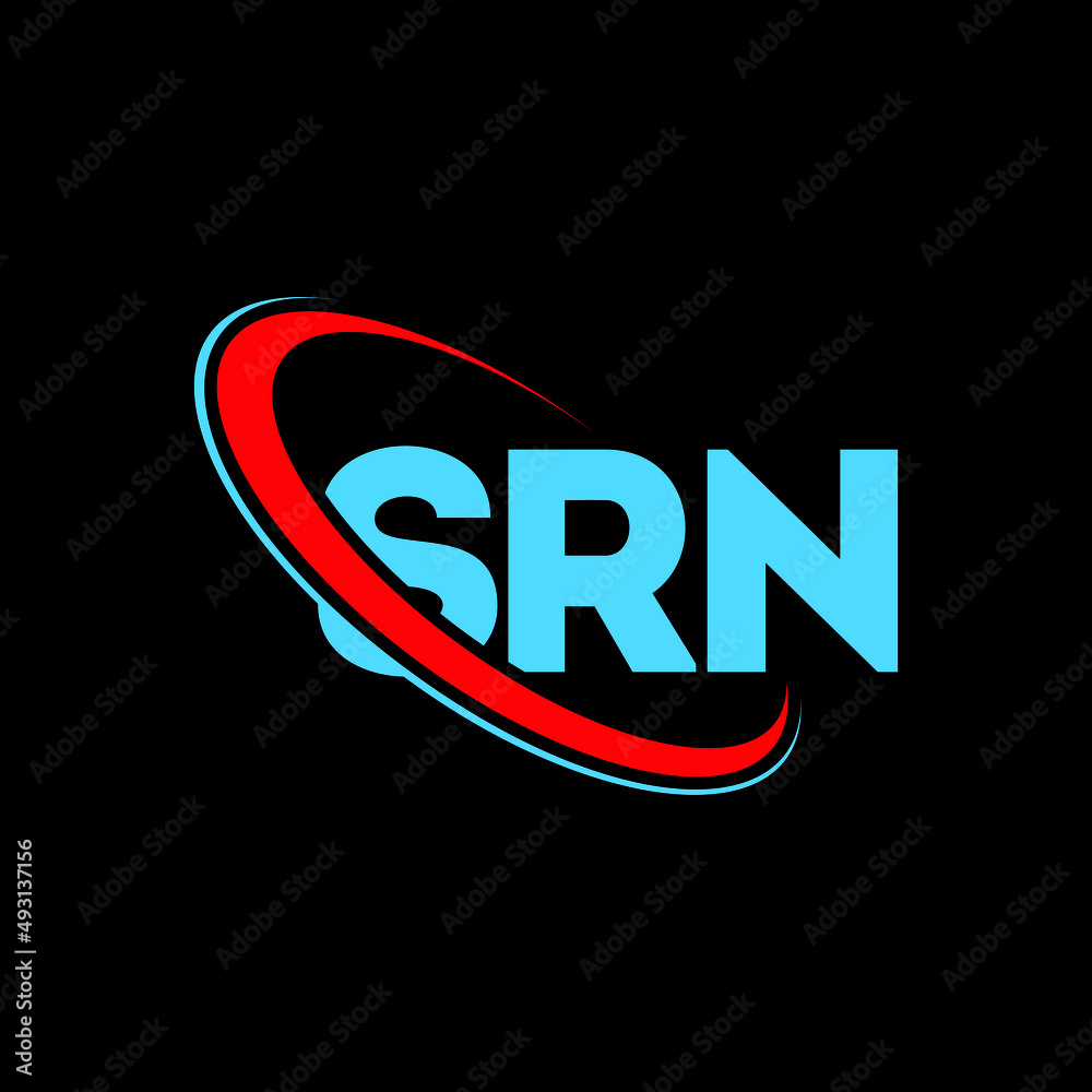 SRN logo. SRN letter. SRN letter logo design. Initials SRN logo linked ...