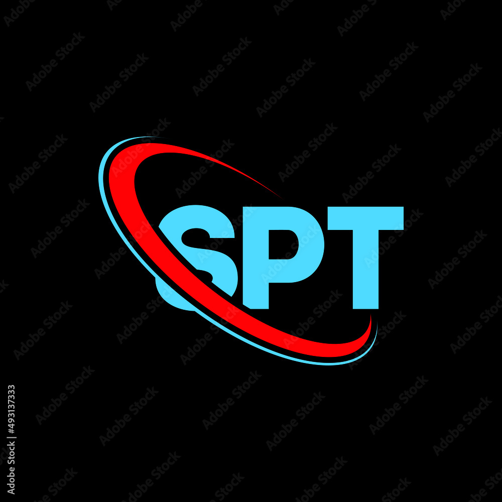 SPT logo. SPT letter. SPT letter logo design. Initials SPT logo linked ...
