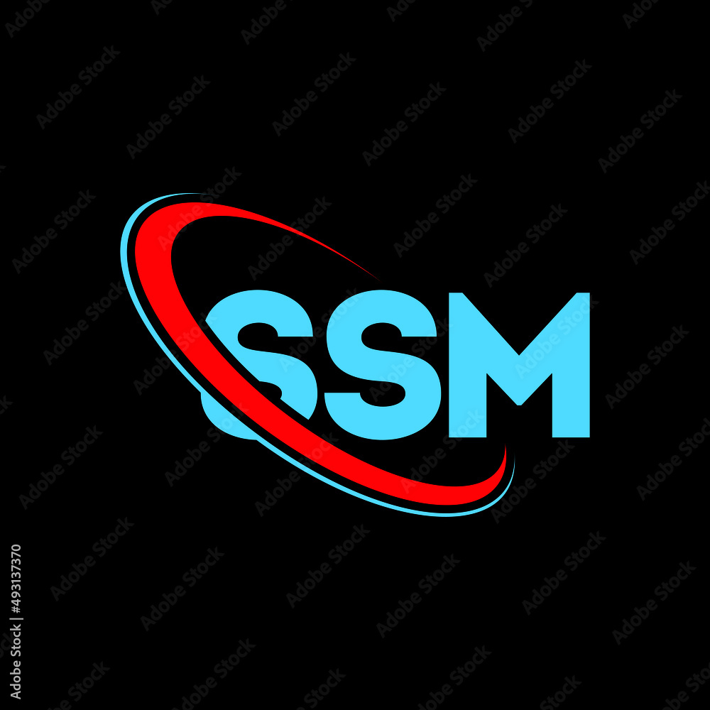 SSM logo. SSM letter. SSM letter logo design. Initials SSM logo linked ...