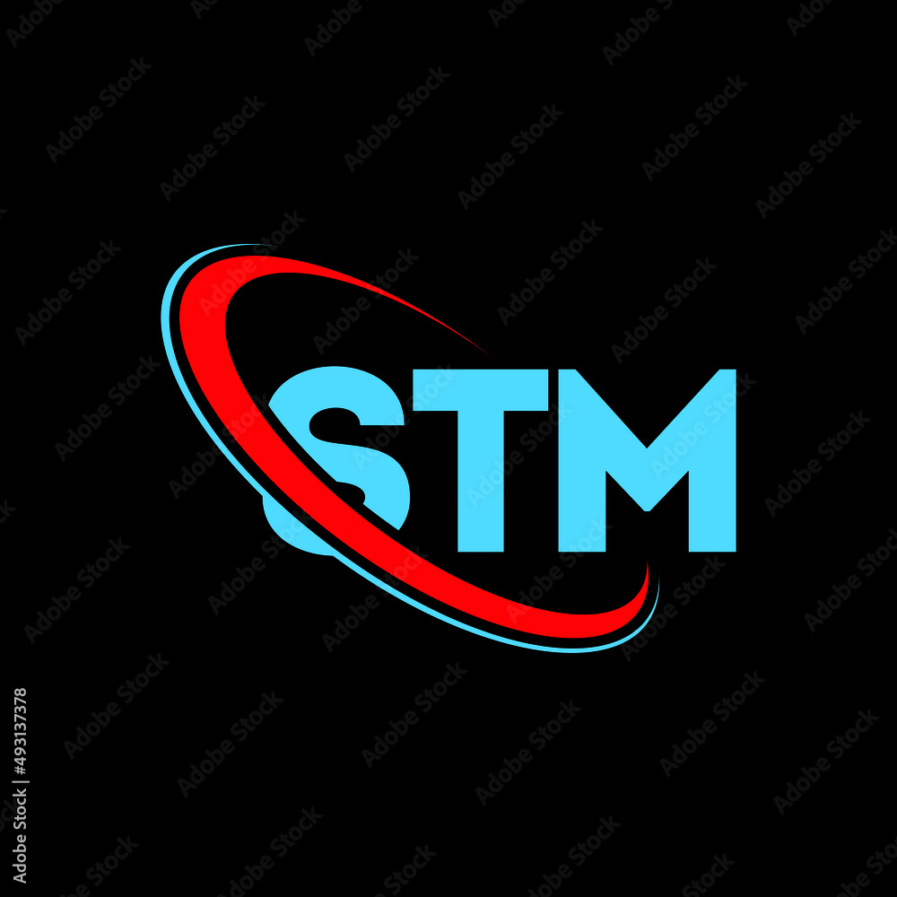 STM logo. STM letter. STM letter logo design. Initials STM logo linked ...