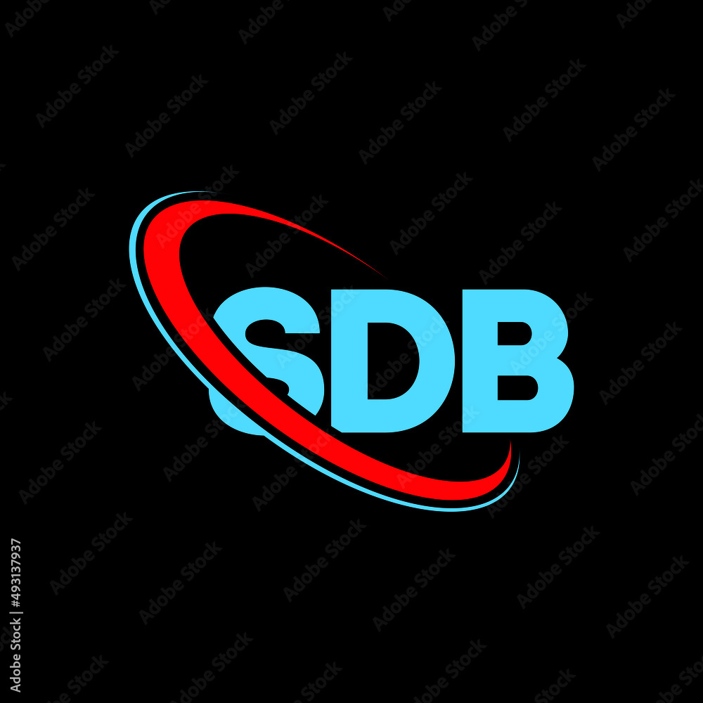 SDB logo. SDB letter. SDB letter logo design. Initials SDB logo linked ...