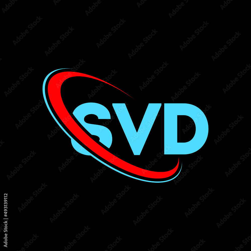 Vektorová grafika „SVD logo. SVD letter. SVD letter logo design ...