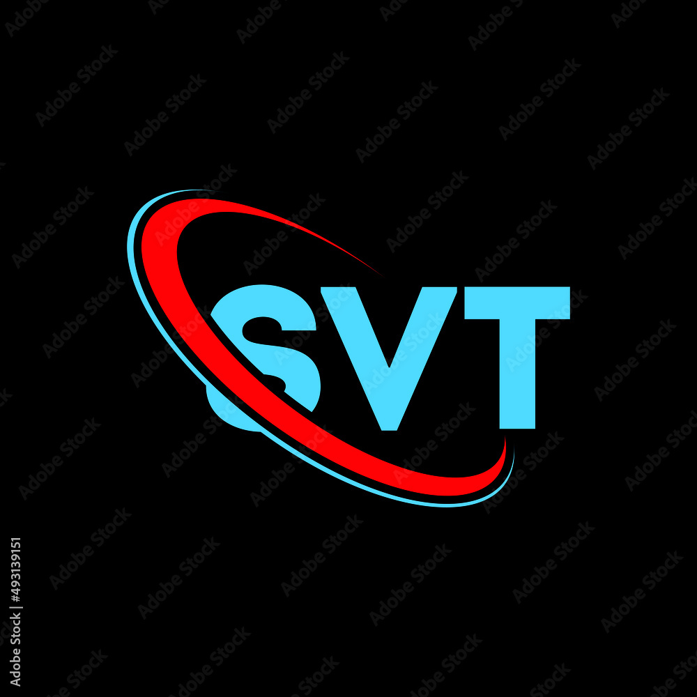 SVT logo. SVT letter. SVT letter logo design. Initials SVT logo linked ...