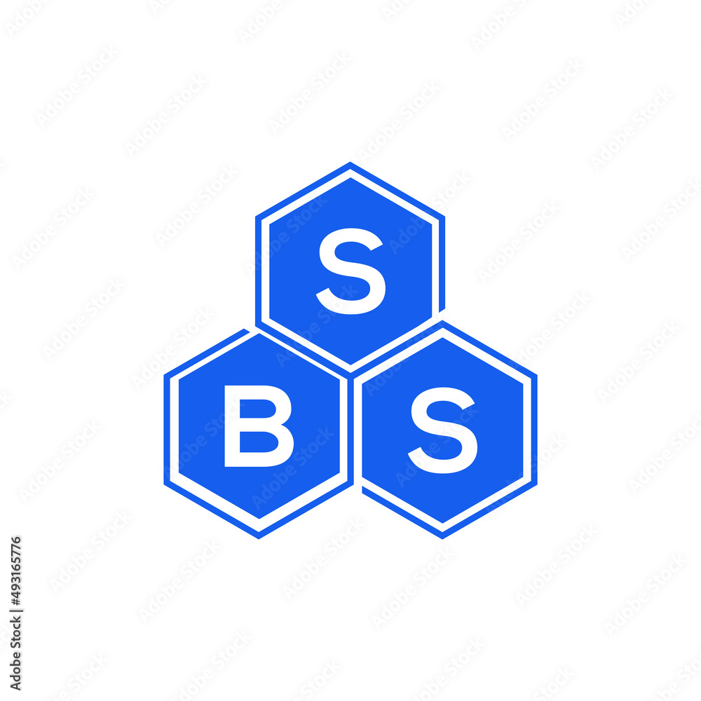 SBS letter logo design on White background. SBS creative initials ...