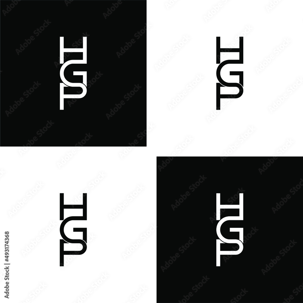 hgp letter original monogram logo design set Stock Vector | Adobe Stock