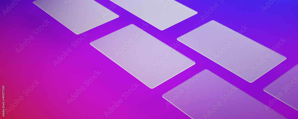 isometric frosted glass mockup 3d concept. 3d mockup template Stock ...
