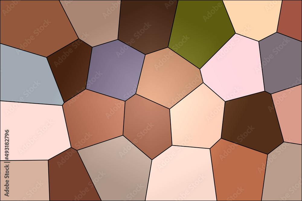 Abstract colorful mosaic tiles show geometrical shapes in trendy colors ...