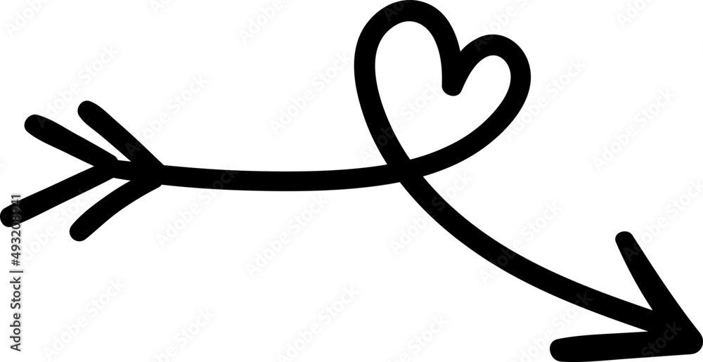 Hand drawn arrow pointing cute element. Stock Vector | Adobe Stock