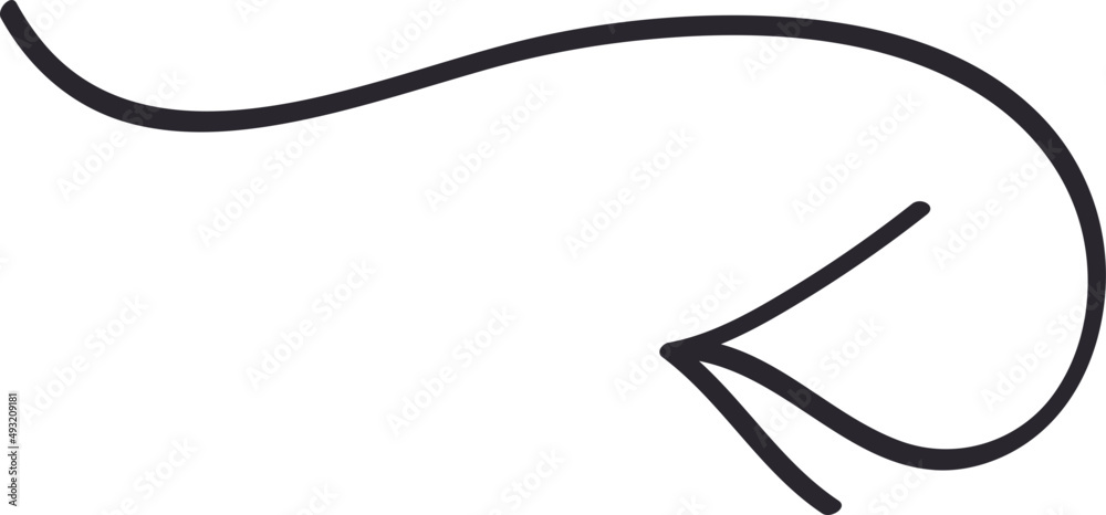 Hand drawn arrow pointing cute element. Stock Vector | Adobe Stock