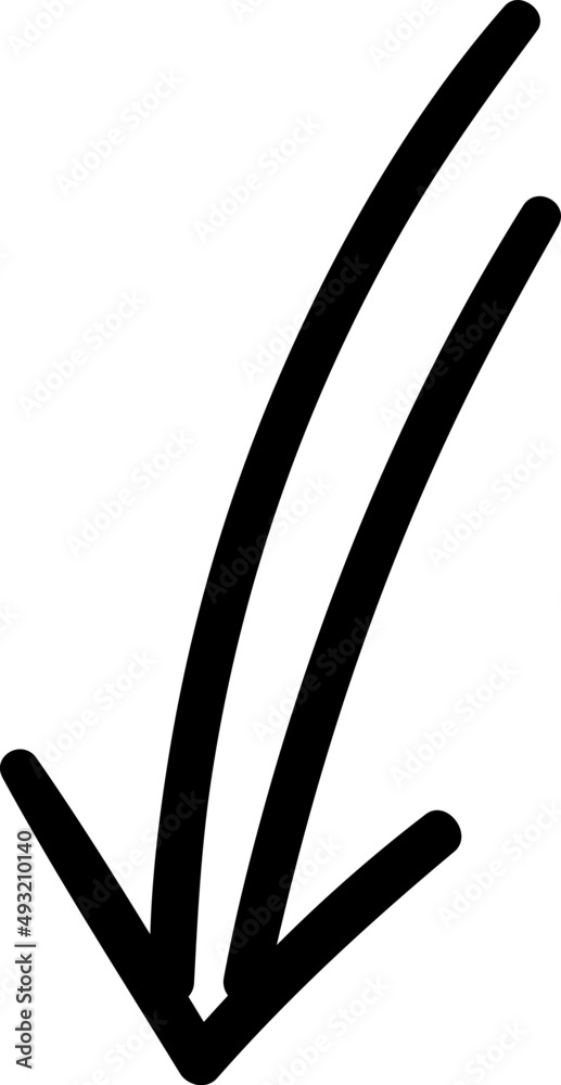 Hand drawn arrow pointing cute element. Stock Vector | Adobe Stock