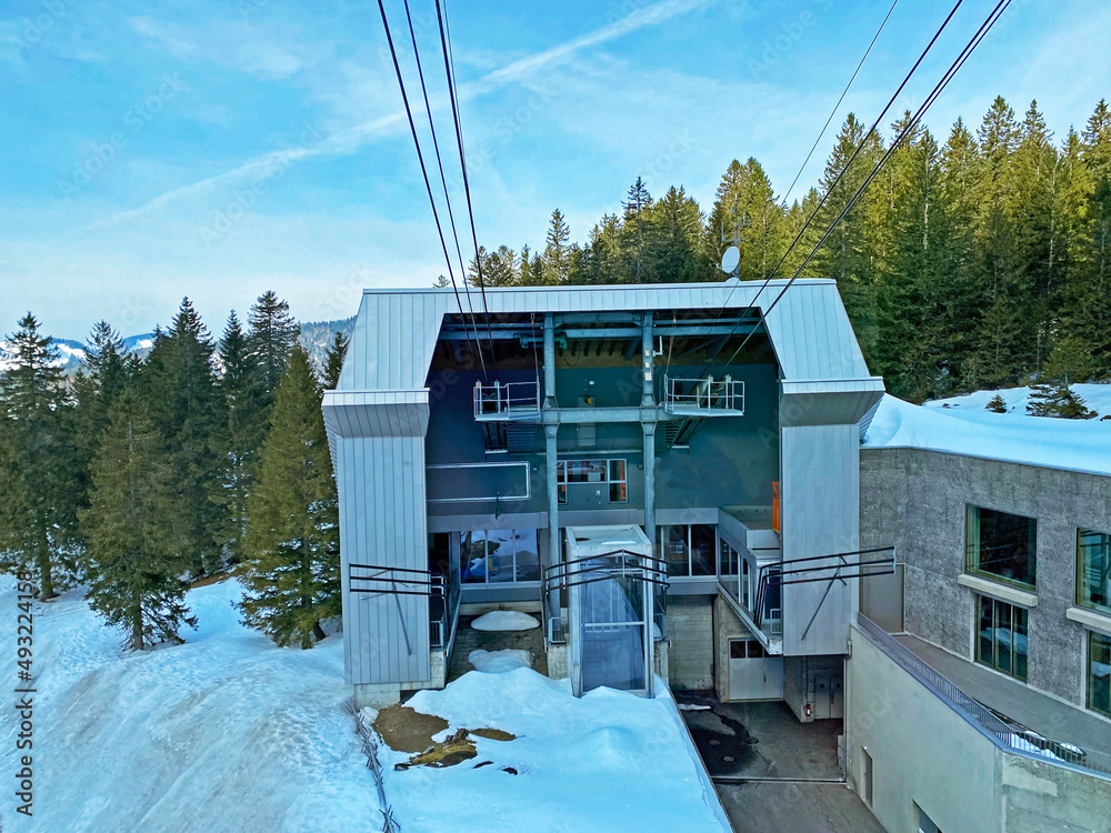The valley station of the Säntis cable car (The valley station of the ...