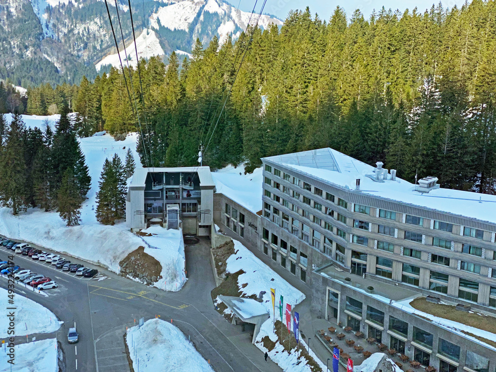 The valley station of the Säntis cable car (The valley station of the ...