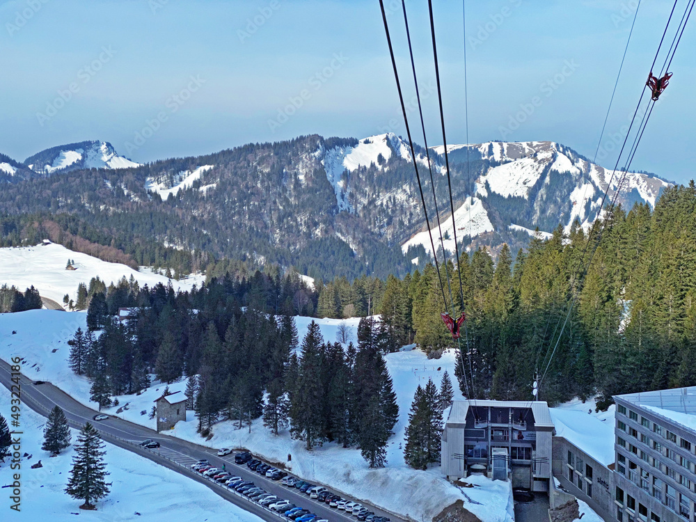 The valley station of the Säntis cable car (The valley station of the ...
