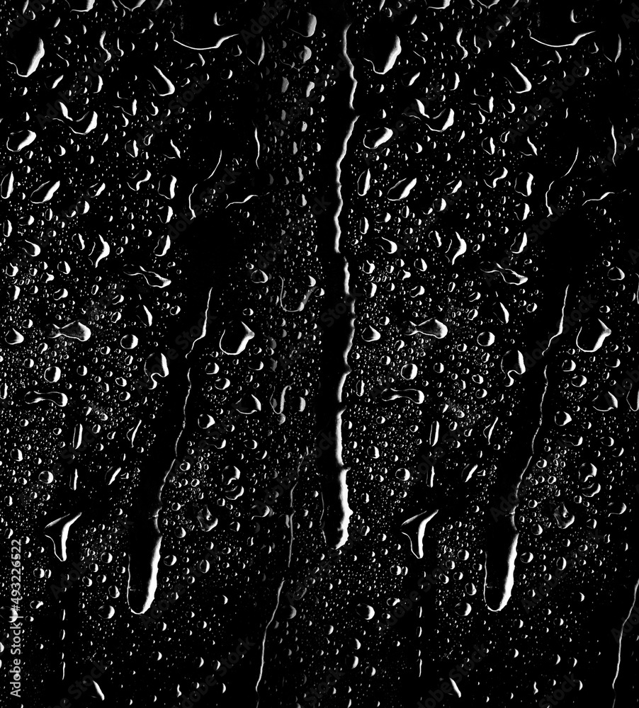 Water Drops On The Glass Overlay Effect Of Transparent Drops On Glass