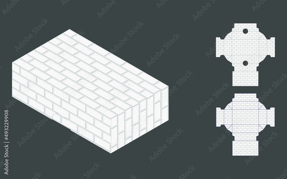Brick wall seamless Box template brick wall pattern, Texture brick wall ...