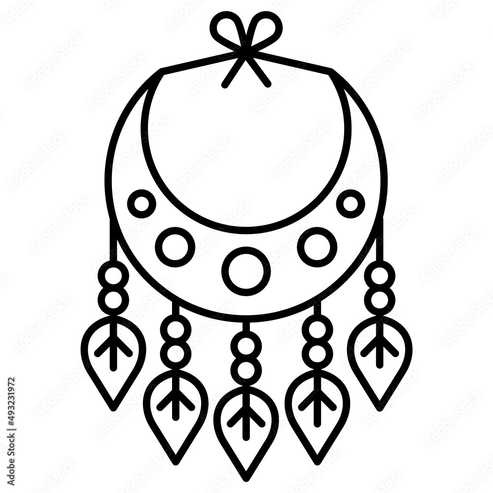 Authentic bead tribe pendant Vector Icon Design, Native American ...