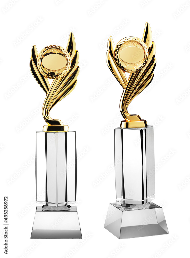 Trophy with different angle isolated on white background; Stock Photo ...