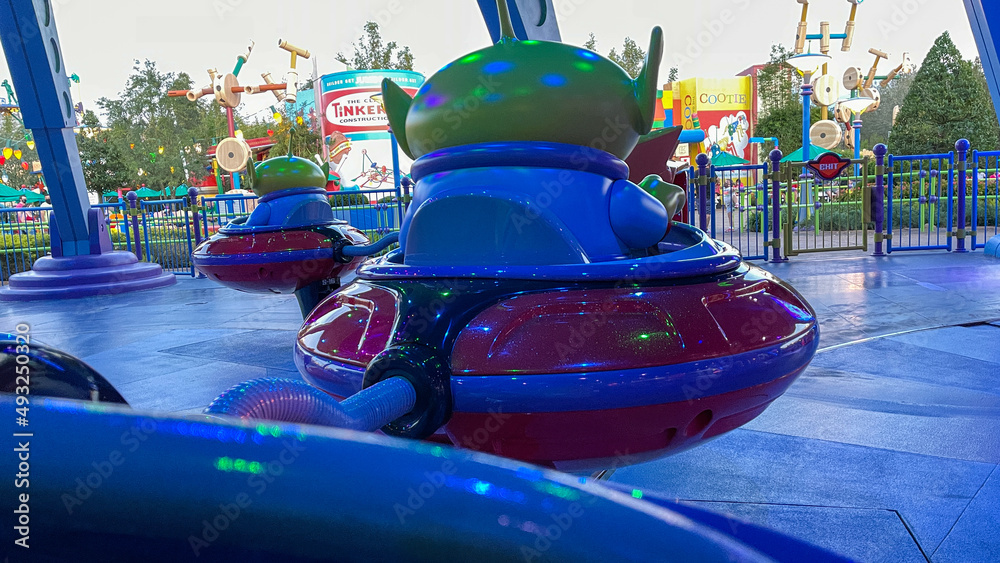 An Alien Swirls ride at Toy Story Land in Hollywood Studios Walt Disney ...