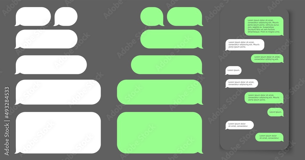 Vetor de Chat text box. Empty messages template. Vector dialig ...