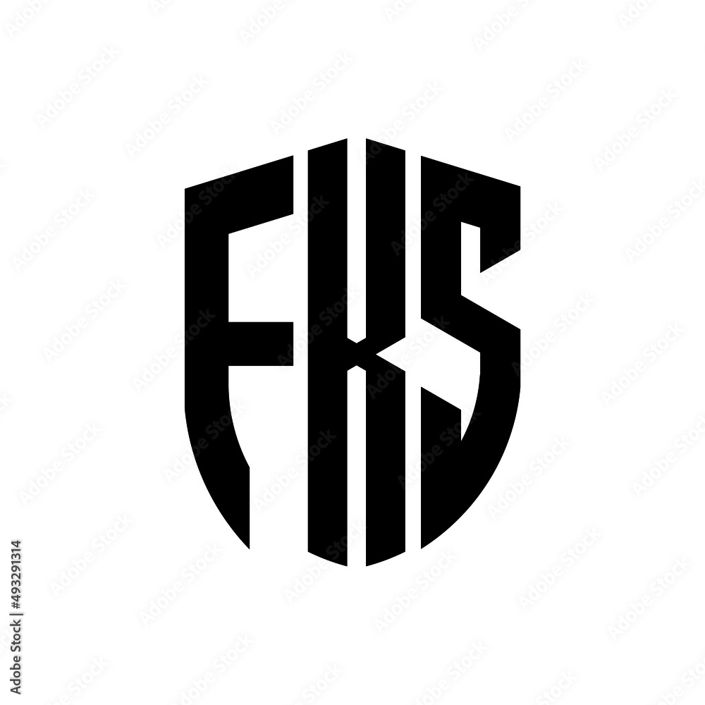FKS letter logo design. FKS modern letter logo with black background ...