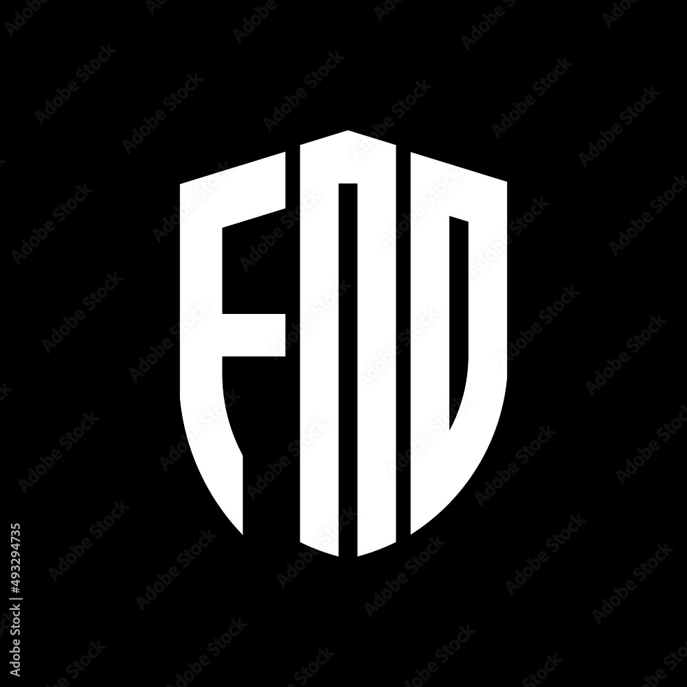 FND letter logo design. FND modern letter logo with black background ...