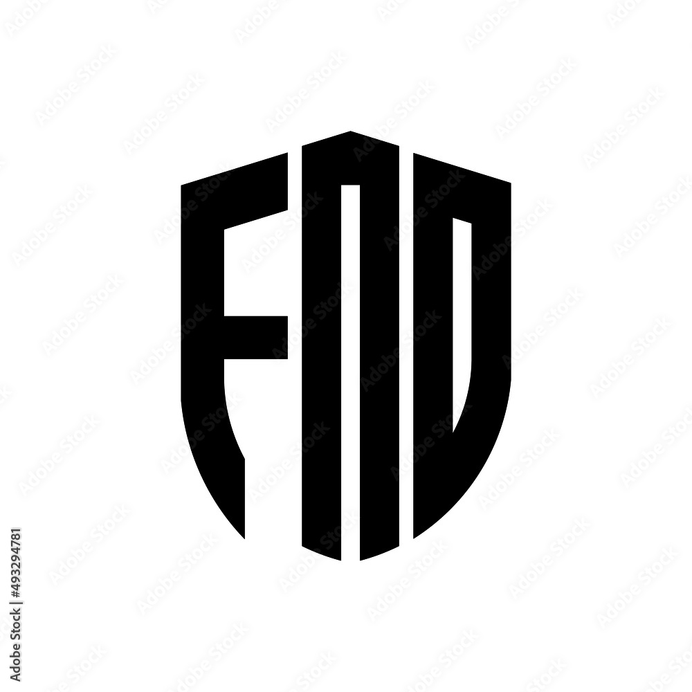 FND letter logo design. FND modern letter logo with black background ...