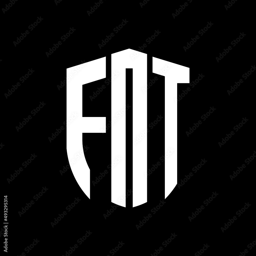 FNT letter logo design. FNT modern letter logo with black background ...
