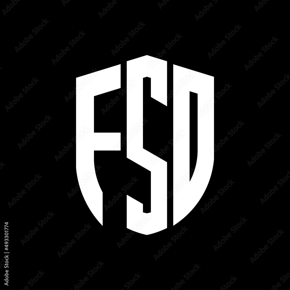 FSD letter logo design. FSD modern letter logo with black background ... FSD letter logo design. FSD modern letter logo with black background ...
