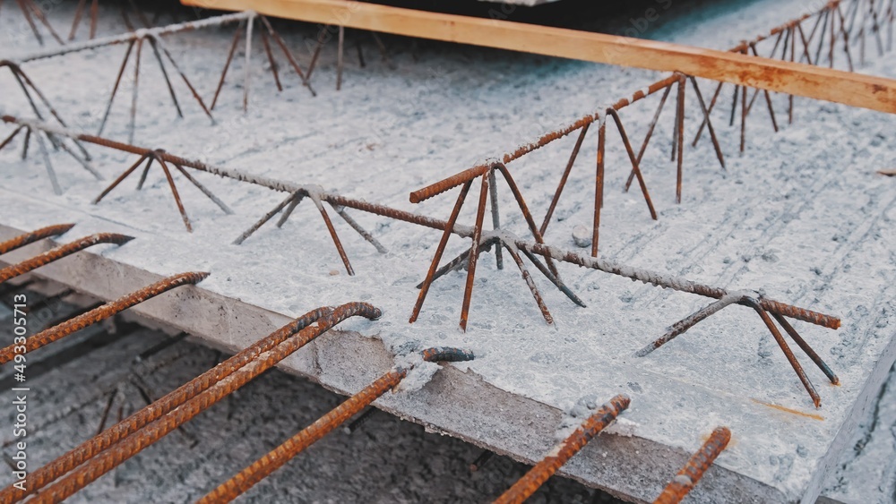Stacked Perfabricated Precast Rebar Reinforced Concrete Ceiling Slabs ...