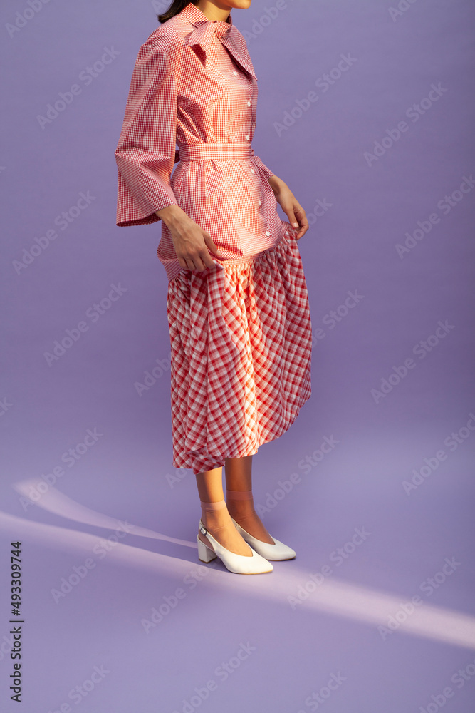 model with pink dress Stock Photo | Adobe Stock