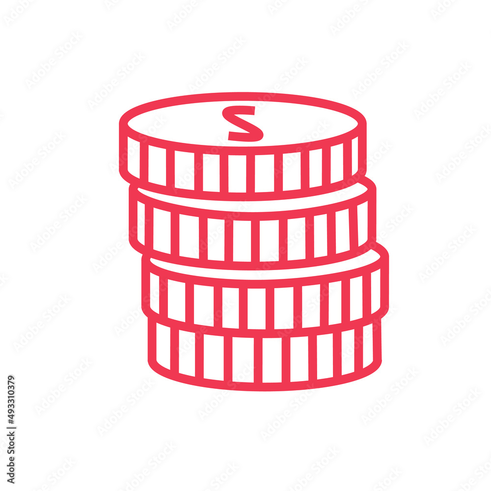 coins logotype money logo coins icon for web design or company isolated ...