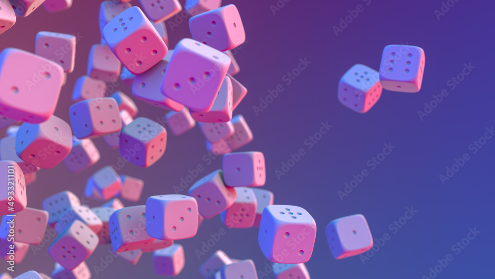 Flying dice Stock Photo | Adobe Stock