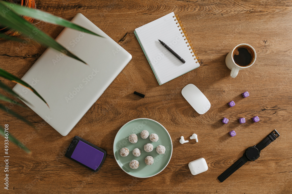 Desk Flat Lay Stock Photo | Adobe Stock