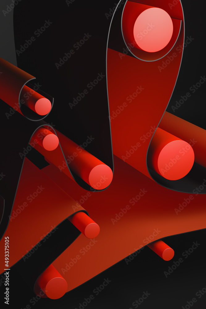 Abstract orange curved shapes Stock Photo | Adobe Stock