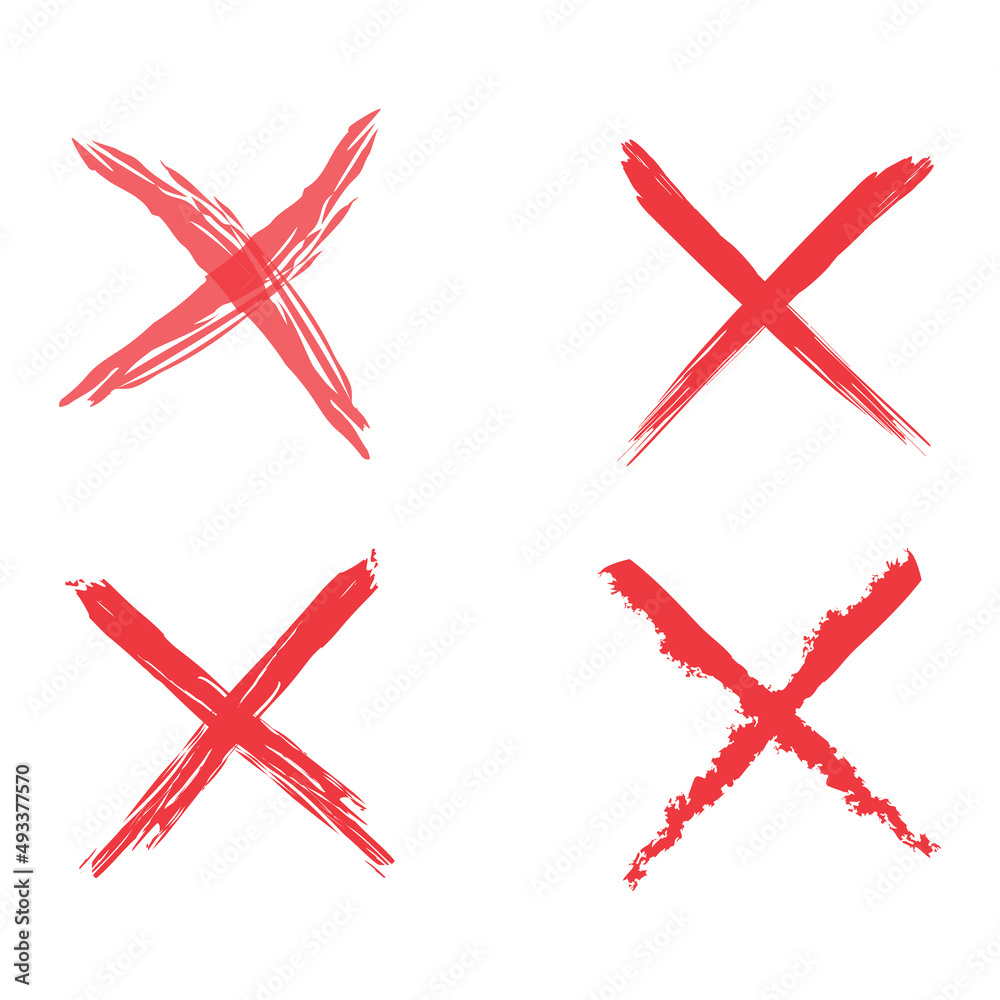 Brush red crosses, great design for any purposes. Cross symbol. Icon ...