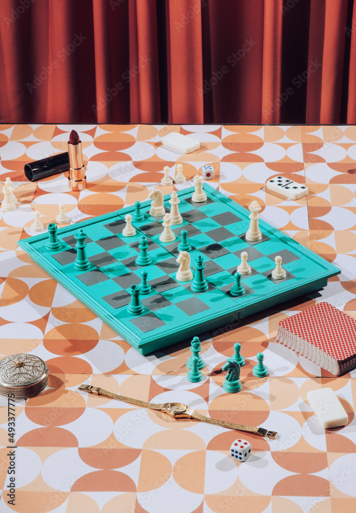 Still Life Abstract Of Chess Board. Stock Photo | Adobe Stock