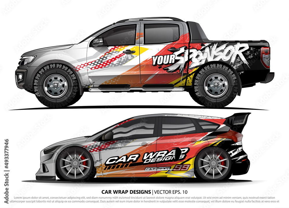 car livery Graphic vector. abstract racing shape design for vehicle ...
