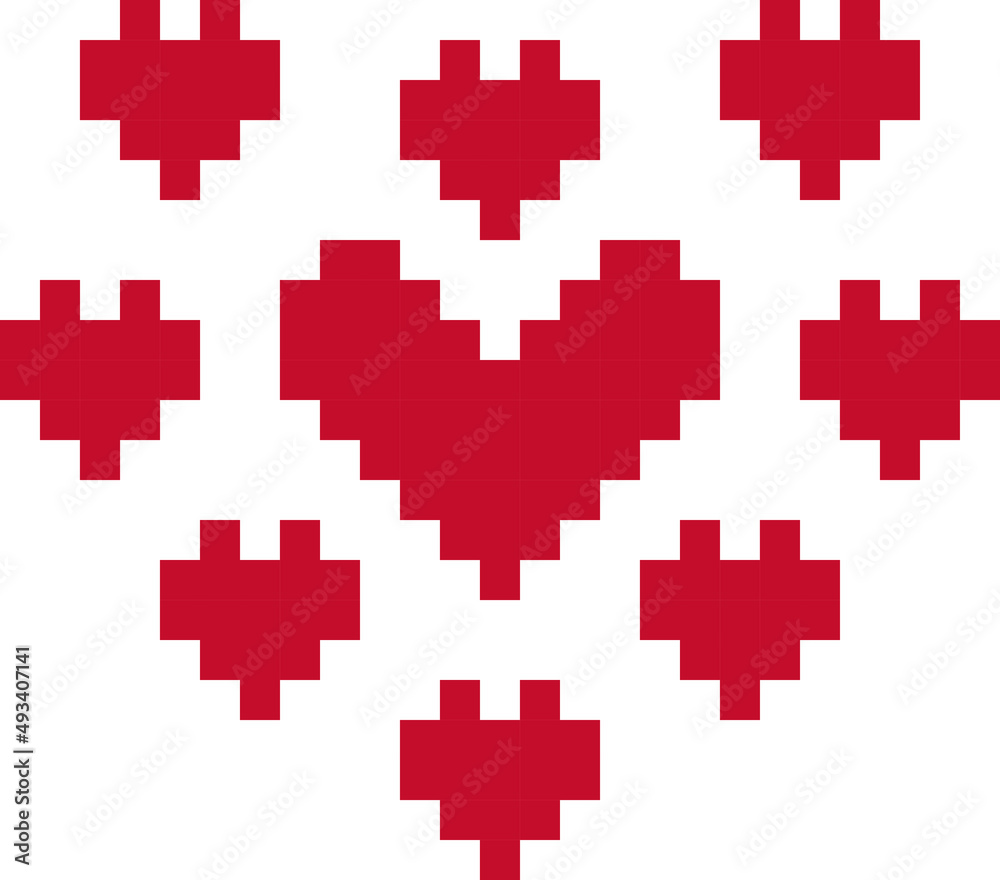 Heart Pixel art vector illustration. heart pixel image or clip art ...