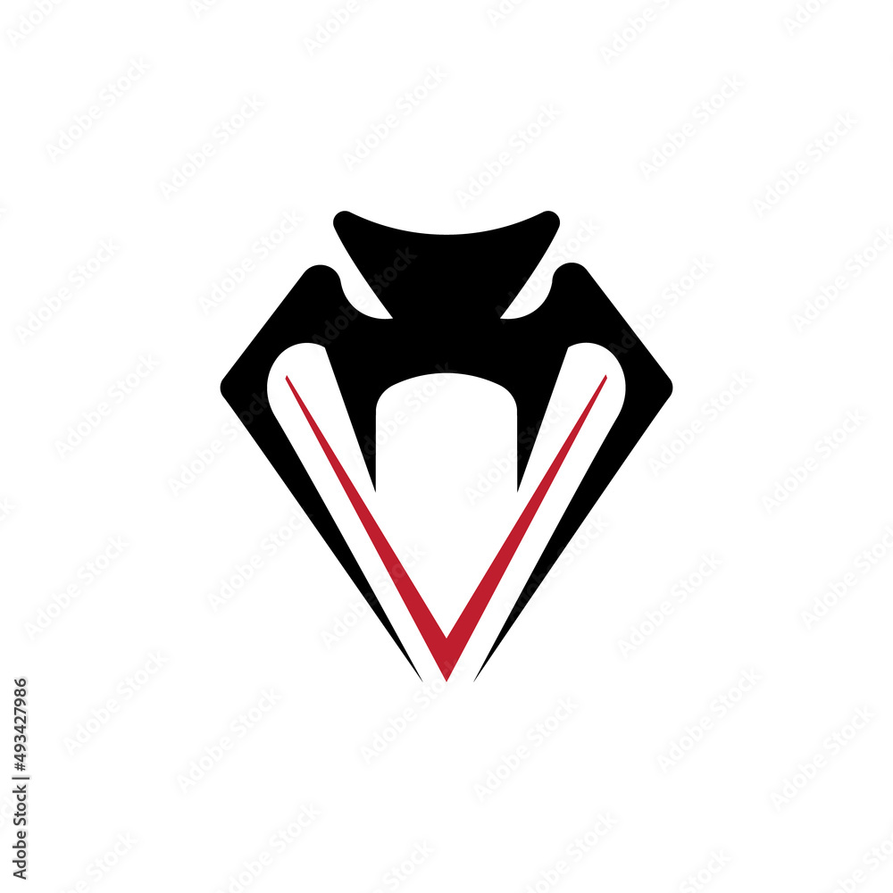 letter V Viper logo design Stock Vector | Adobe Stock