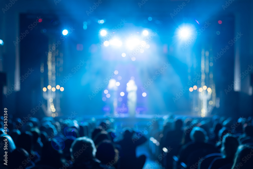 Texture blur and defocus, background for design. Stage light at a ...