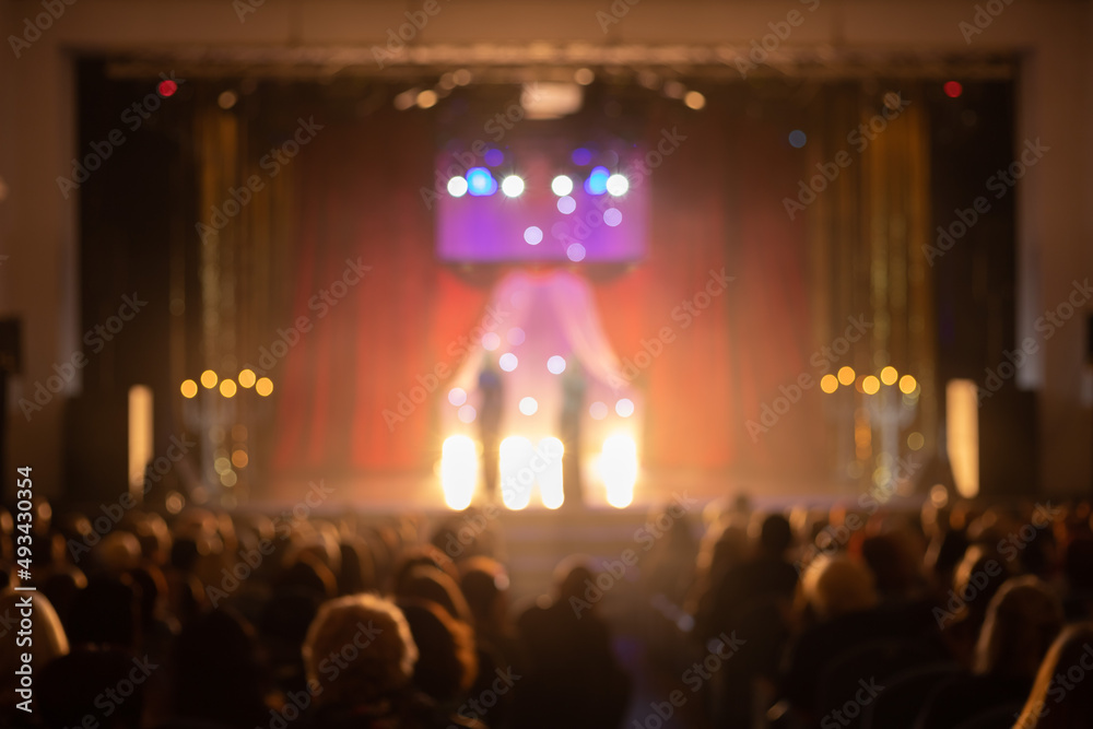 Texture blur and defocus, background for design. Stage light at a ...