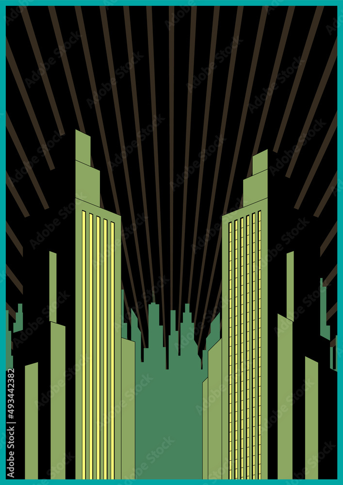 Art Deco City Vector