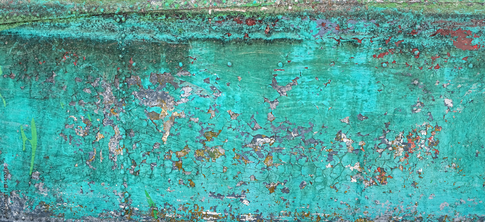 Grunge dirty green color old abstract iron Background. Rusty metal ...