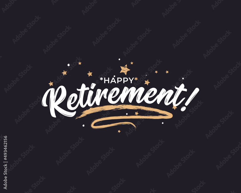 Happy Retirement greeting card. Beautiful greeting card scratched ...