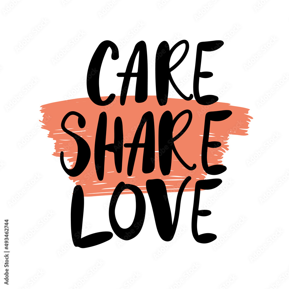 Vektorová grafika „Hand drawn doodle lettering quote about loving and ...