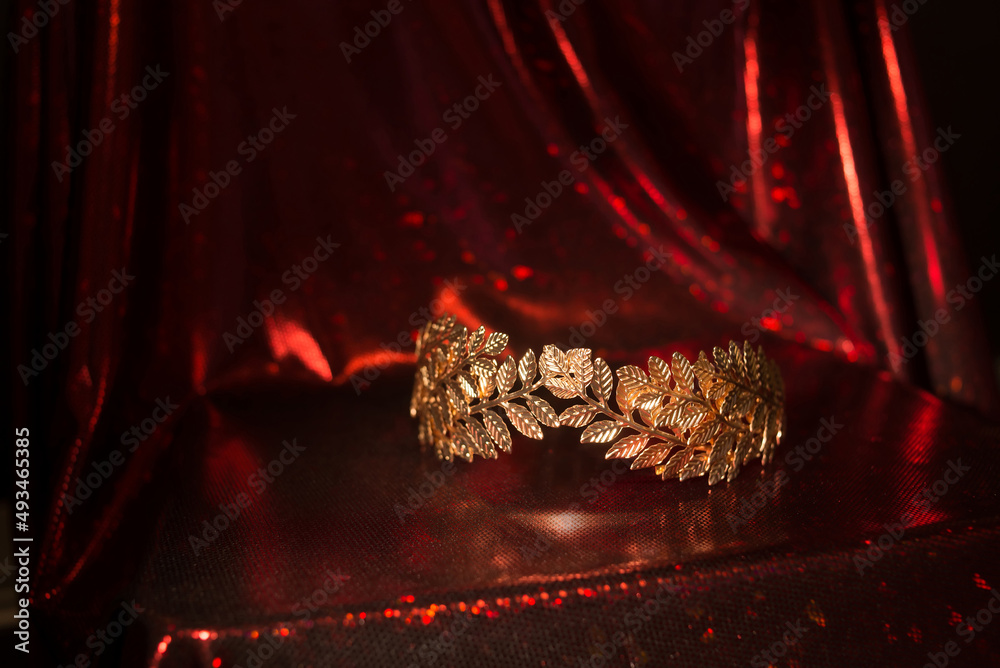 Caesar Laurel wreath crown. Symbol of royalty. Stock Photo | Adobe Stock
