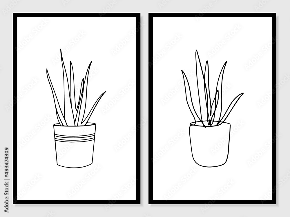 Nature line art Hand drawn. Illustration about Nature line art. Stock ...