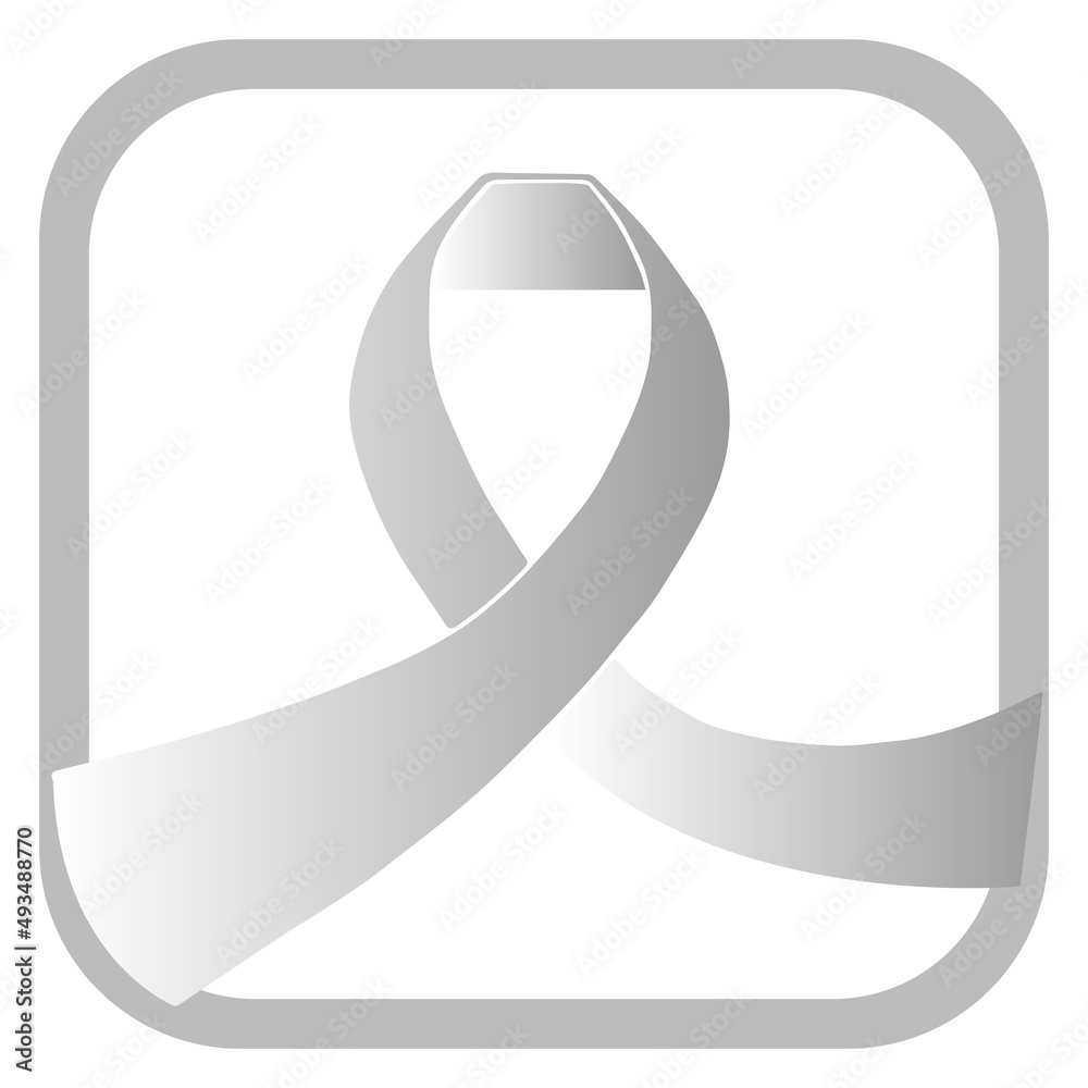 Ilustración de lazo plateado con marco, diseño para para el 11 de abril ...