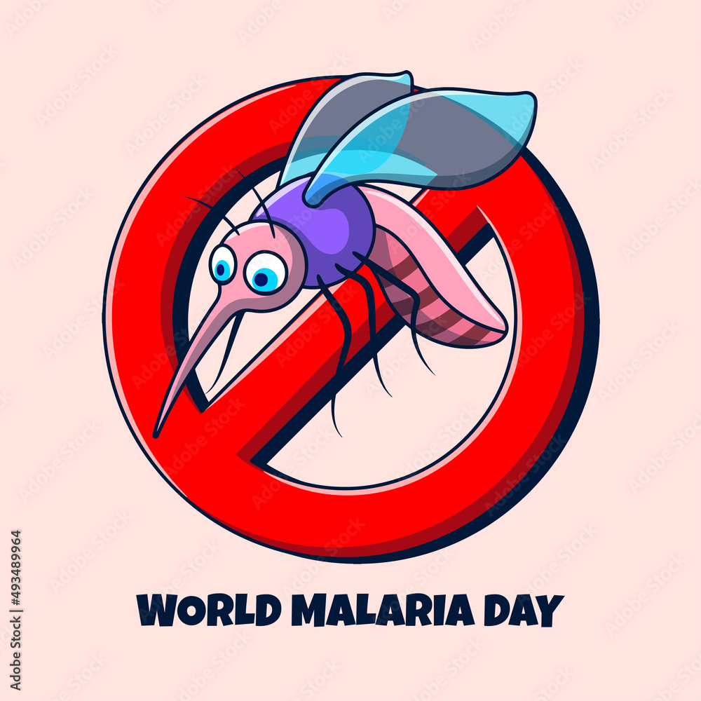 World Malaria Day Clipart Illustration with Colored hand drawn doodle ...